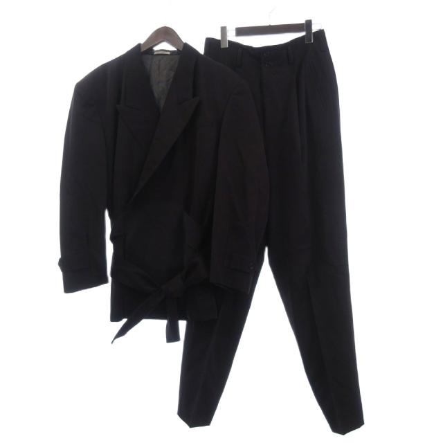 【中古】メンズティノラス スーツ セットアップ カシュクール ジャケット テーパード パンツ スラックス M 紫系