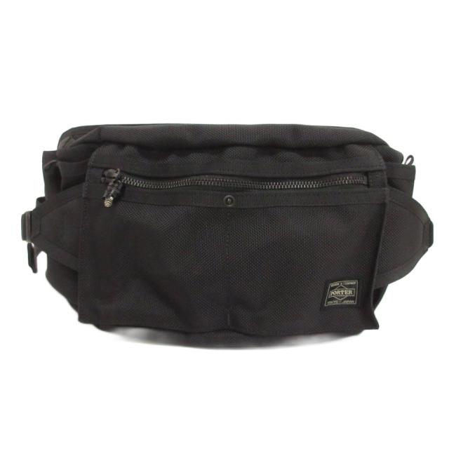 【中古】ポーター PORTER 吉田カバン ヒート ウエストバッグ ボディバッグ 黒 ブラック メンズ