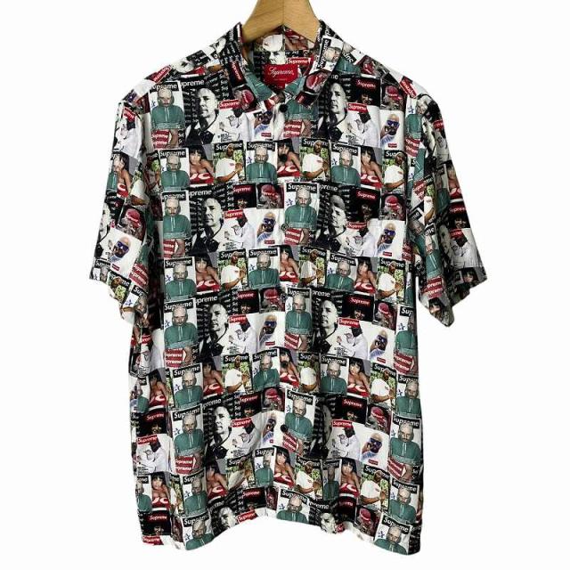 【中古】シュプリーム SUPREME 23SS Magazine S/S Shirt マガジンプリント 半袖 シャツ 総柄 M マルチカラー メンズ