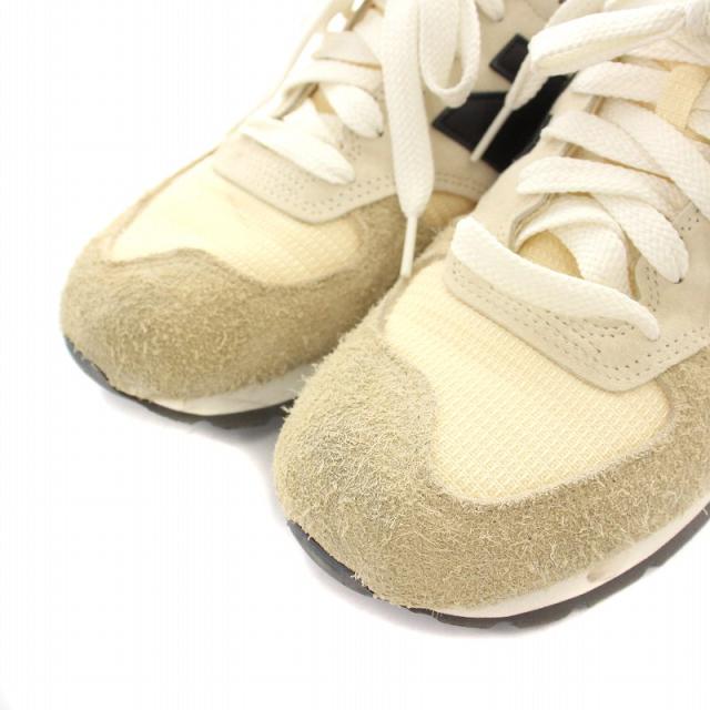 【中古】ニューバランス NEW BALANCE M990AD1 スニーカー シューズ スエード レザー US10 28.0cm アイボリー 黒 /NW17