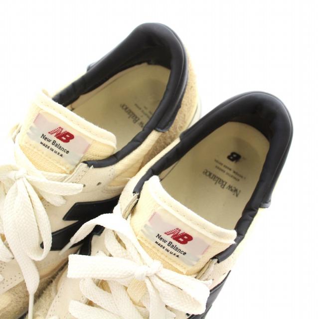 【中古】ニューバランス NEW BALANCE M990AD1 スニーカー シューズ スエード レザー US10 28.0cm アイボリー 黒 /NW17