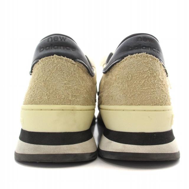 【中古】ニューバランス NEW BALANCE M990AD1 スニーカー シューズ スエード レザー US10 28.0cm アイボリー 黒 /NW17