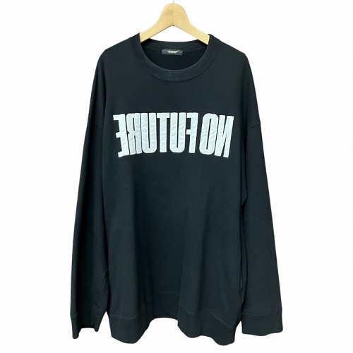 【中古】アンダーカバー UNDERCOVER 23AW NOFUTURE SWEAT SHIRT オーバーサイズ スウェット 黒 ブラック 3 L位