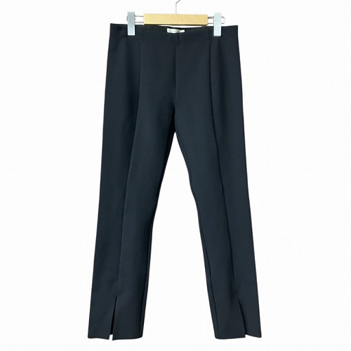 【中古】ザロウ THE ROW THILDE PANT レギンスパンツ ストレッチ スリット 黒 ブラック M 3448 K106 ■GY41