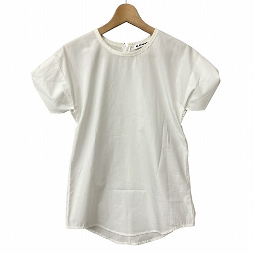 【中古】ジルサンダー JIL SANDER プルオーバー トップス ブラウス シャツ生地 白 34 XS位 OW567406WE24400051 ■GY41