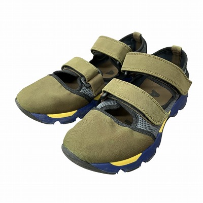 【中古】マルニ MARNI ベルクロ スニーカーサンダル メッシュ切替 カーキ 35 ■GY41 レディース