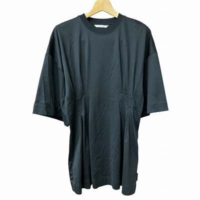 【中古】マックスマーラ MAX MARA タック カットソー Tシャツ 半袖 黒 ブラック S ■GY41 レディース