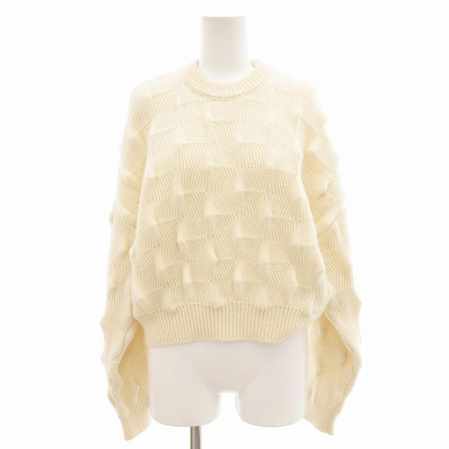 【中古】ステラマッカートニー STELLA McCARTNEY 21AW ニット セーター テクスチャー クルーネック 長袖 36 XS