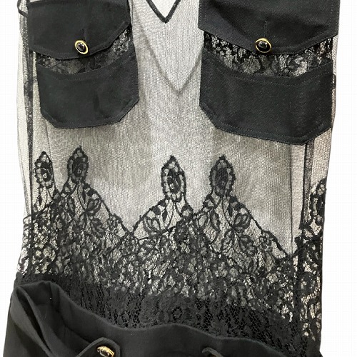 【中古】ジバンシィ GIVENCHY シースルー ワンピース レース ノースリーブ 黒 ブラック 36 S位 BW207J10EF ■GY41 中古】ジバンシィ GIVENCHY シースルー ワンピース レース