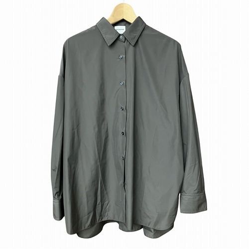 【中古】未使用品 SEVENROOMS セブンルームス ブラウス シャツ ポリエステル 灰 グレー M ■GY41 レディース