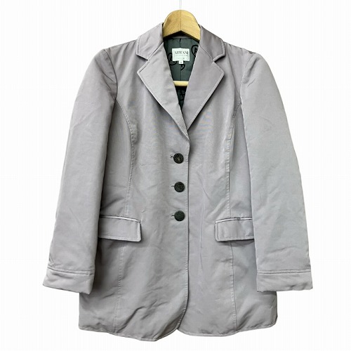 【中古】アルマーニ コレツィオーニ ARMANI COLLEZIONI 中綿 ジャケット ３つ釦 薄紫 パープル 44 S位 ■GY41
