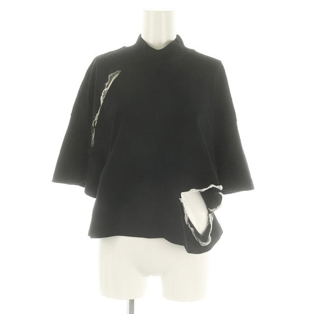 【中古】アンダーカバー UNDERCOVER 23SS Tシャツ カットソー 半袖 モックネック 2 黒 ブラック UC1C1805 /DF ■OS