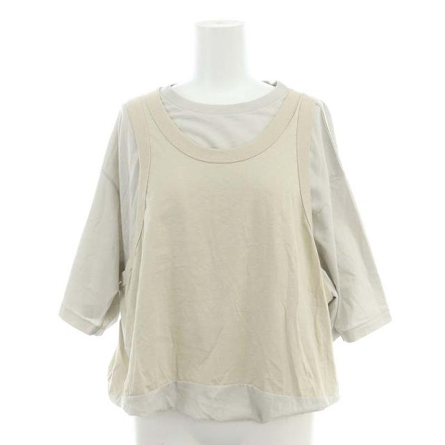 【中古】ジェーンスミス JANE SMITH JOHN MASON SMITH 24SS LAYERED T-SHIRT L ライトグレー ベージュ /ES ■OS