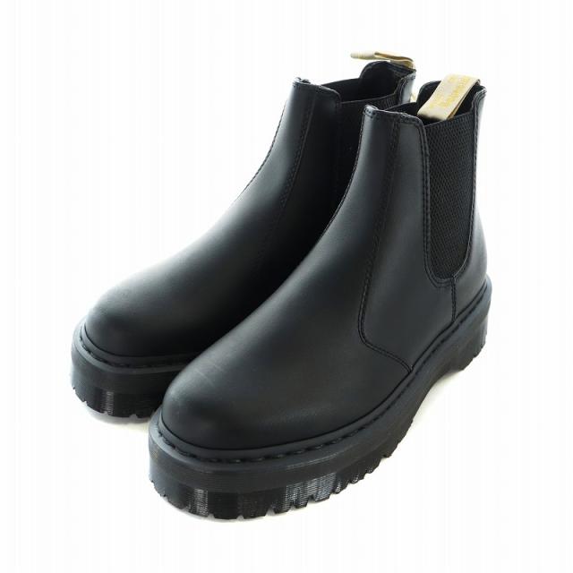 【中古】未使用品 ドクターマーチン DR.MARTENS チェルシーブーツ サイドゴア US9 27cm 黒 2976 QUAD ■GY18 /MQ