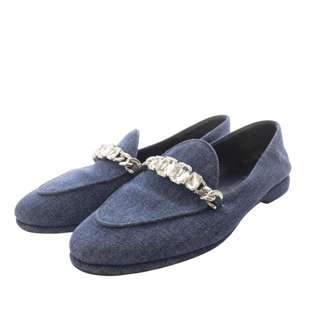 シャネル イタリア製 ミニ丈 ウールニット スカート 40 オフホワイト