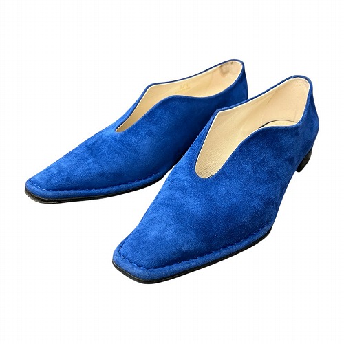 【中古】トッズ TOD'S × MAME KUROGOUCHI マメクロゴウチ スウェード パンプス 青 ブルー 37.5 レディース