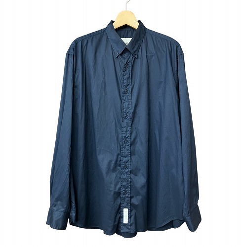 【中古】ダブルタップス WTAPS 25SS シャツ BD 04 / LS / CTPL. RIPSTOP. COOLMAXR. RF ネイビー 04 251TQDT-SHM04