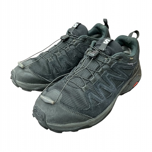 【中古】サロモン Salomon X WARD LEATHER GTX GORE-TEX ゴアテックス スニーカー 黒 ラック 27.0cm 471823
