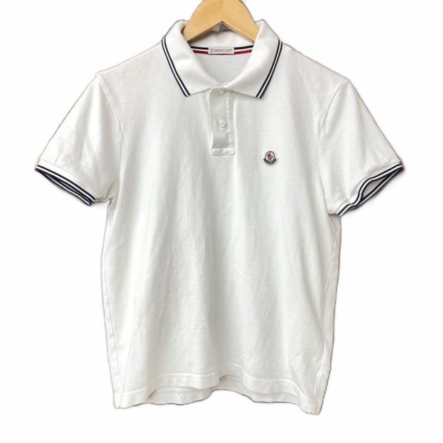 【中古】MONCLER 17SS MAGLIA POLO MANICA CORTA ポロシャツ 鹿の子 カットソー 半袖 C10918304300 84556 S 白