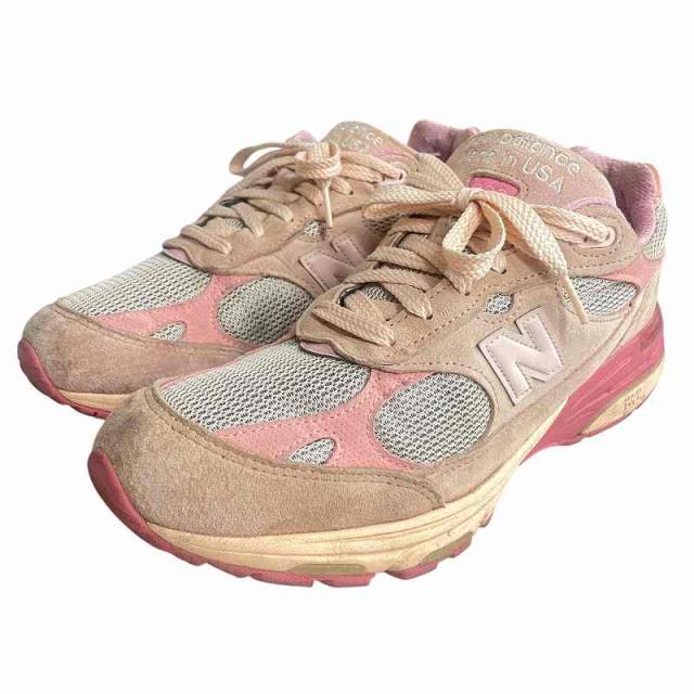 【中古】ニューバランス × ジョー フレッシュグッズ 993 パフォーマンス アート パウダーピンク スニーカー US 10