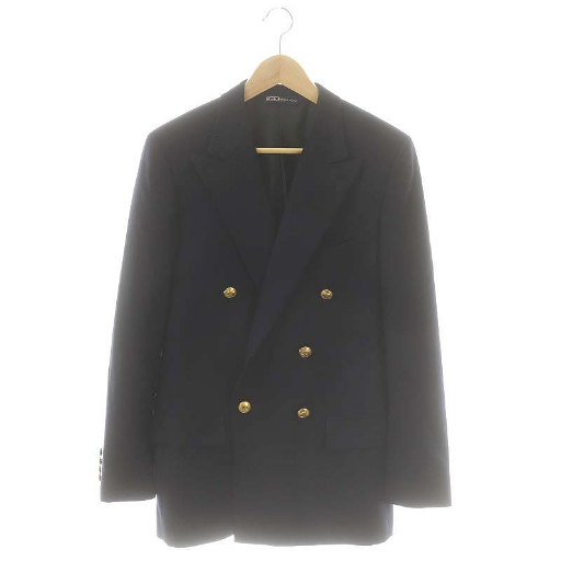 【中古】ポロ バイ ラルフローレン Polo by Ralph Lauren 金ボタン紺ブレテーラードジャケット ダブル 170 ネイビー