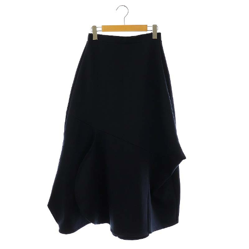 【中古】ナゴンスタンス nagonstans curve line SKスカート ロング M 黒 ブラック /HK ■OS レディース