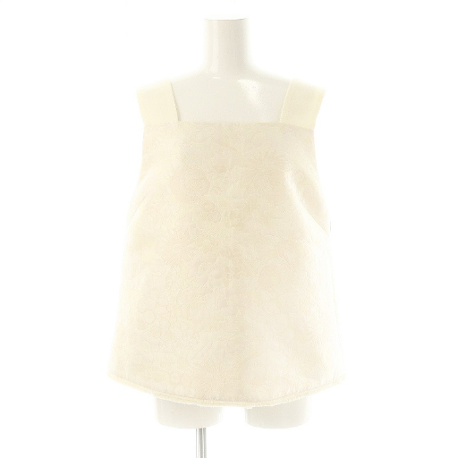 【中古】ドゥロワー Drawer フラワージャガードキャミソール ビスチェ 38 オフホワイト /DF ■OS レディース