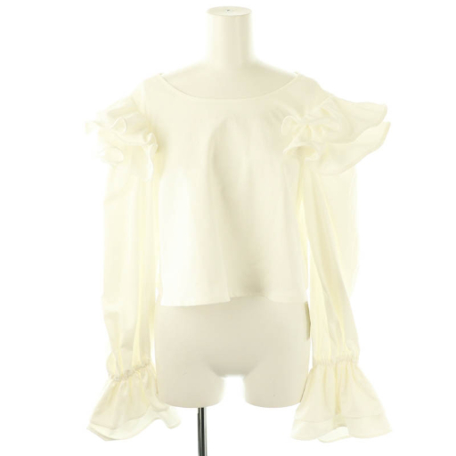 【中古】ロージーモンスター Rosy Monster 2way dry bolero blouse ブラウス リネン混 タグ付き F ホワイト