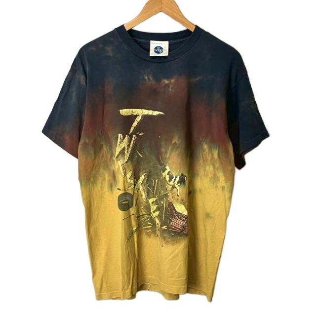 【中古】ユニバーサルスタジオ UNIVERSAL STUDIOS 90s ヴィンテージ Twister Ride Tee プリントTシャツ M 黒 黄 茶