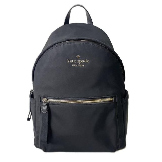 【中古】ケイトスペード KATE SPADE チェルシー ミディアム バックパック リュック ロゴ KC522 BLK 黒 ☆AA★