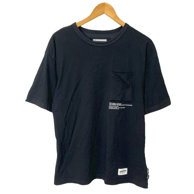 【中古】ネイバーフッド NEIGHBORHOOD SHELTECH CREWNECK-P SSポケットTシャツ クルーネック M 黒 251BWNH-CSM01