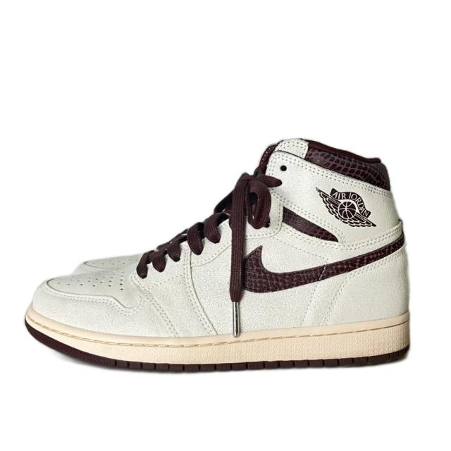 【中古】ナイキ NIKE × A Ma Maniere Air Jordan 1 Retro High OG エアジョーダン1 スニーカー 26.5cm 白 DO7097-100