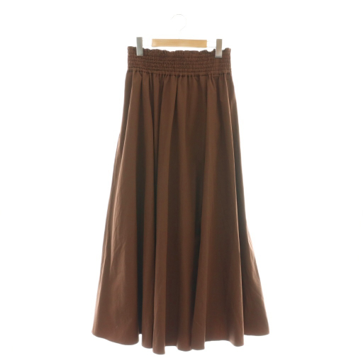 【中古】ジャーナルスタンダード JOURNAL STANDARD 25SS リネンナイロンストレッチギャザースカート ロング 38 茶
