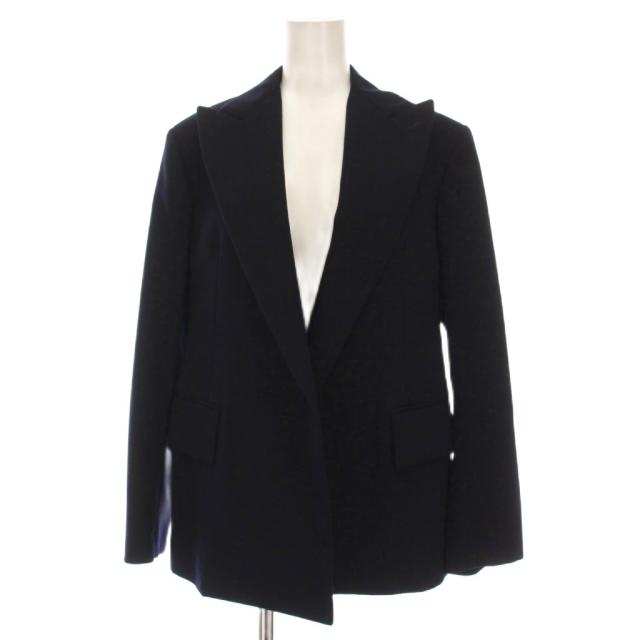 【中古】未使用品 オーラリー テーラードジャケット ウールモヘアギャバジンジャケット アウター 0 ネイビー