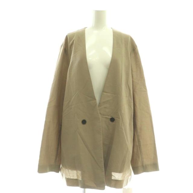 【中古】未使用品 アイシービー iCB 25SS UnleashLite ノーカラージャケット カラーレスジャケット 48 モカ