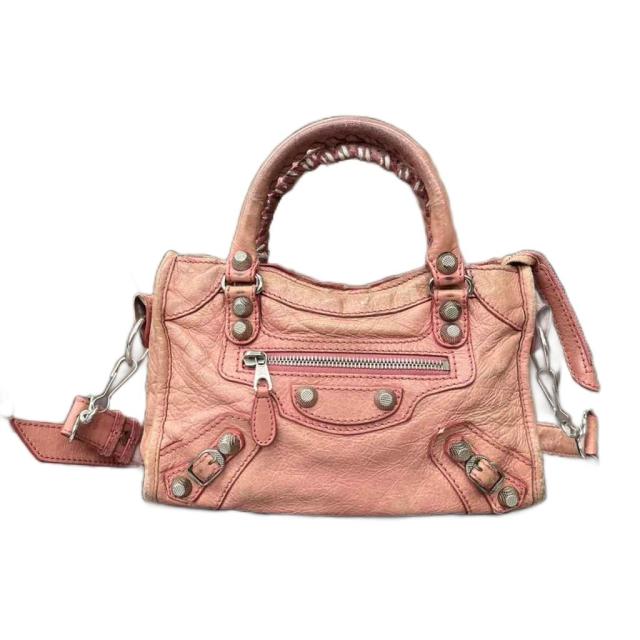 【中古】バレンシアガ BALENCIAGA ジャイアントミニシティ 2wayショルダー バッグ レザー ピンク 309544 ☆AA★