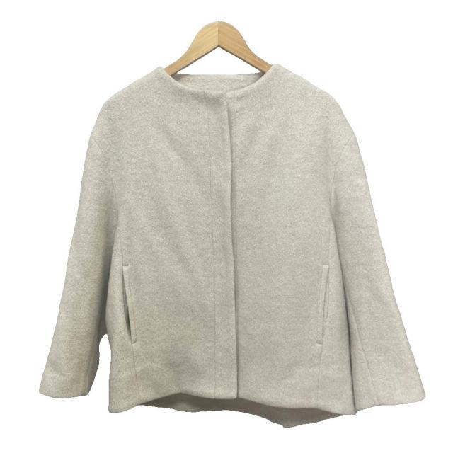 【中古】ボールジー 22AW ウールパイルミルドビルドネックショートコート ノーカラー 36 ライトベージュ系