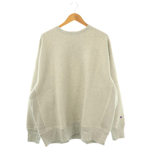 【中古】チャンピオン CHAMPION BEAMS別注 byMIN-NANO クルーネックスウェット カットソー 長袖 裏起毛 XL グレー