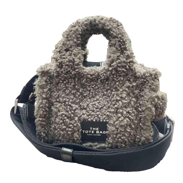 【中古】マークジェイコブス THE TEDDY TOTE BAG 2way マイクロ ショルダーバッグ H011M12FA22 グレー ☆AA★
