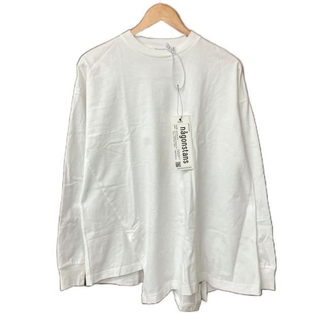 【中古】ナゴンスタンス nagonstans 24AW asymmetry layered long-sleeves t-shirt Tシャツ カットソー M ホワイト