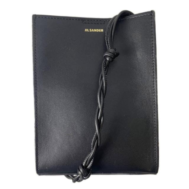 【中古】ジルサンダー JIL SANDER TANGLE ショルダーバッグ ポシェット レザー ブラック ☆AA★ レディース
