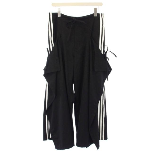 【中古】ワイスリー Y-3 アディダス ヨウジヤマモト Refined Woven Wide Leg Pants ワイドパンツ リボン ライン XS