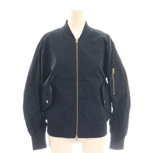 【中古】アクネ ストゥディオズ Acne Studios フライトジャケット ブルゾン ジップアップ 36 ネイビー /DF ■OS