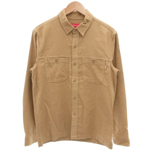 【中古】シュプリーム SUPREME モールスキン フィールドシャツ Moleskin Field Shirt 長袖 カジュアル S キャメル