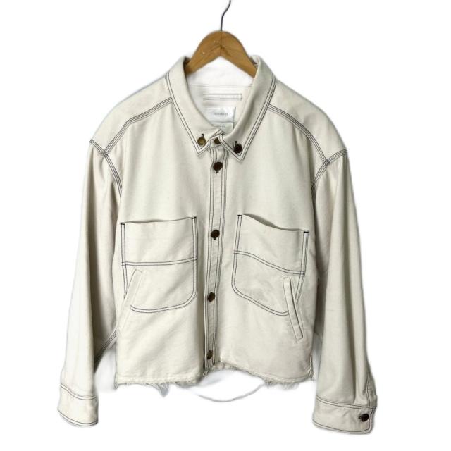 【中古】ダブレット doublet HEAVYTWILLCUT-OFFJACKET ジャケット ベージュ S 20SS08BL980 メンズ