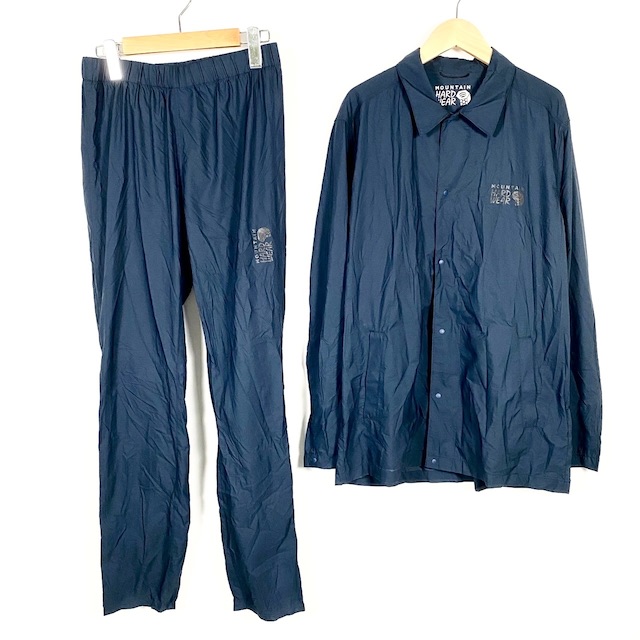 【中古】マウンテンハードウェア MOUNTAIN HARD WEAR セットアップ  ナイロンジャケット パンツ 上下セット 紺 ネイビー S メンズ
