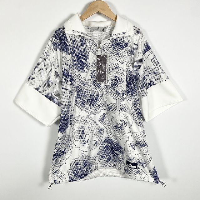 【中古】アディダス バイ ステラマッカートニー adidas by Stella McCartney タグ付 トレーニングウェア 総柄 ホワイト M レディース