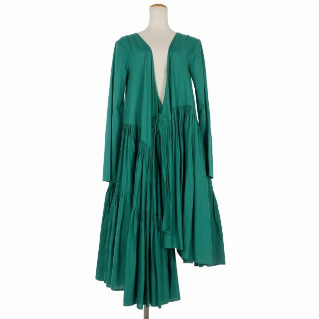 【中古】マーレット Merlette ワンピース ロング 長袖 グリーン 緑 1577-343-5889 レディース