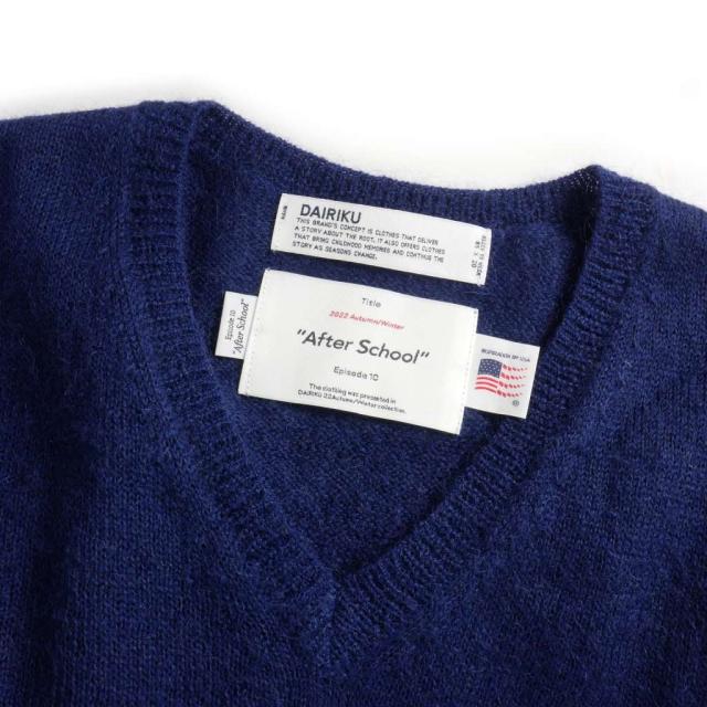 中古】ダイリク DAIRIKU 22AW D モヘヤ スクール ニットベスト