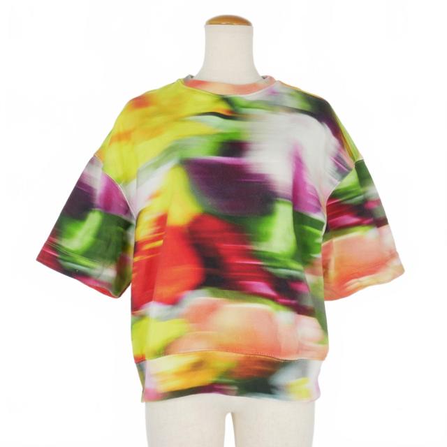 【中古】ドリスヴァンノッテン DRIES VAN NOTEN 22SS グラフィックプリント 総柄 スウェット Tシャツ XS 半袖